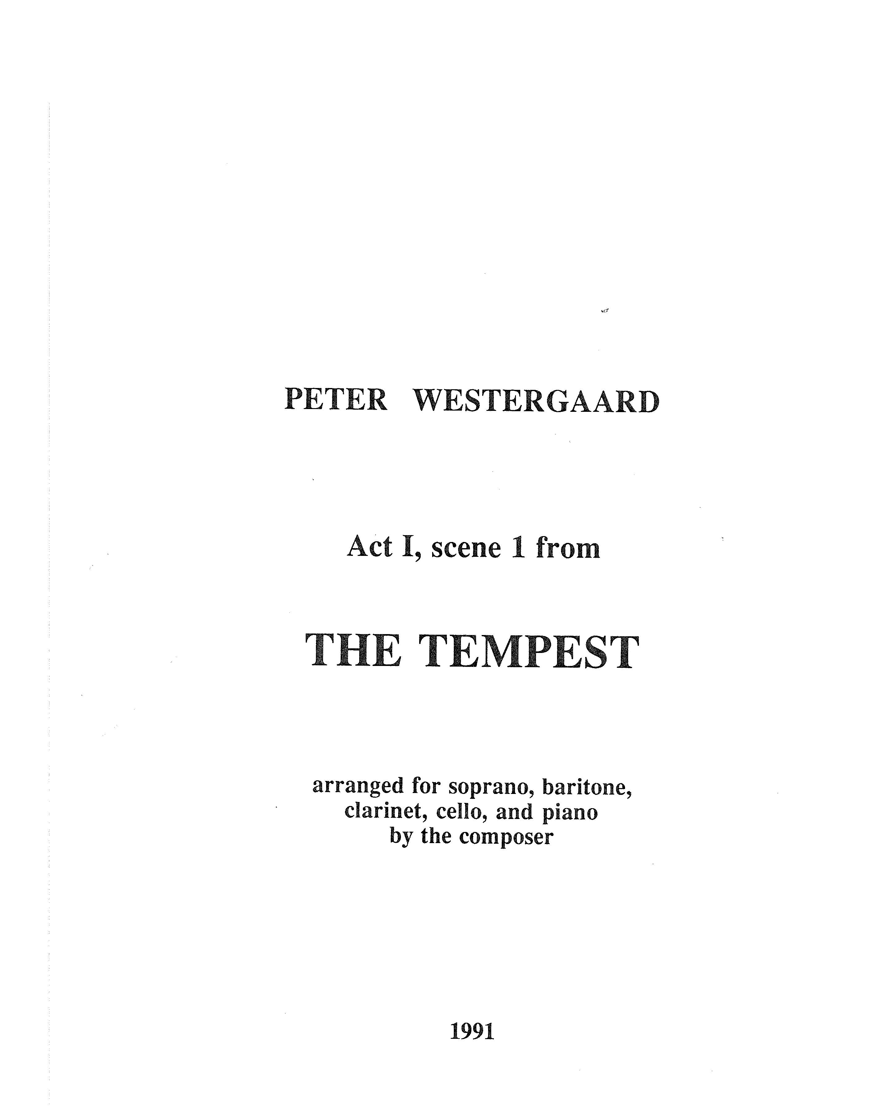 TEMPEST: Act 1 Sc. 1 Chamber version – American Composers Alliance