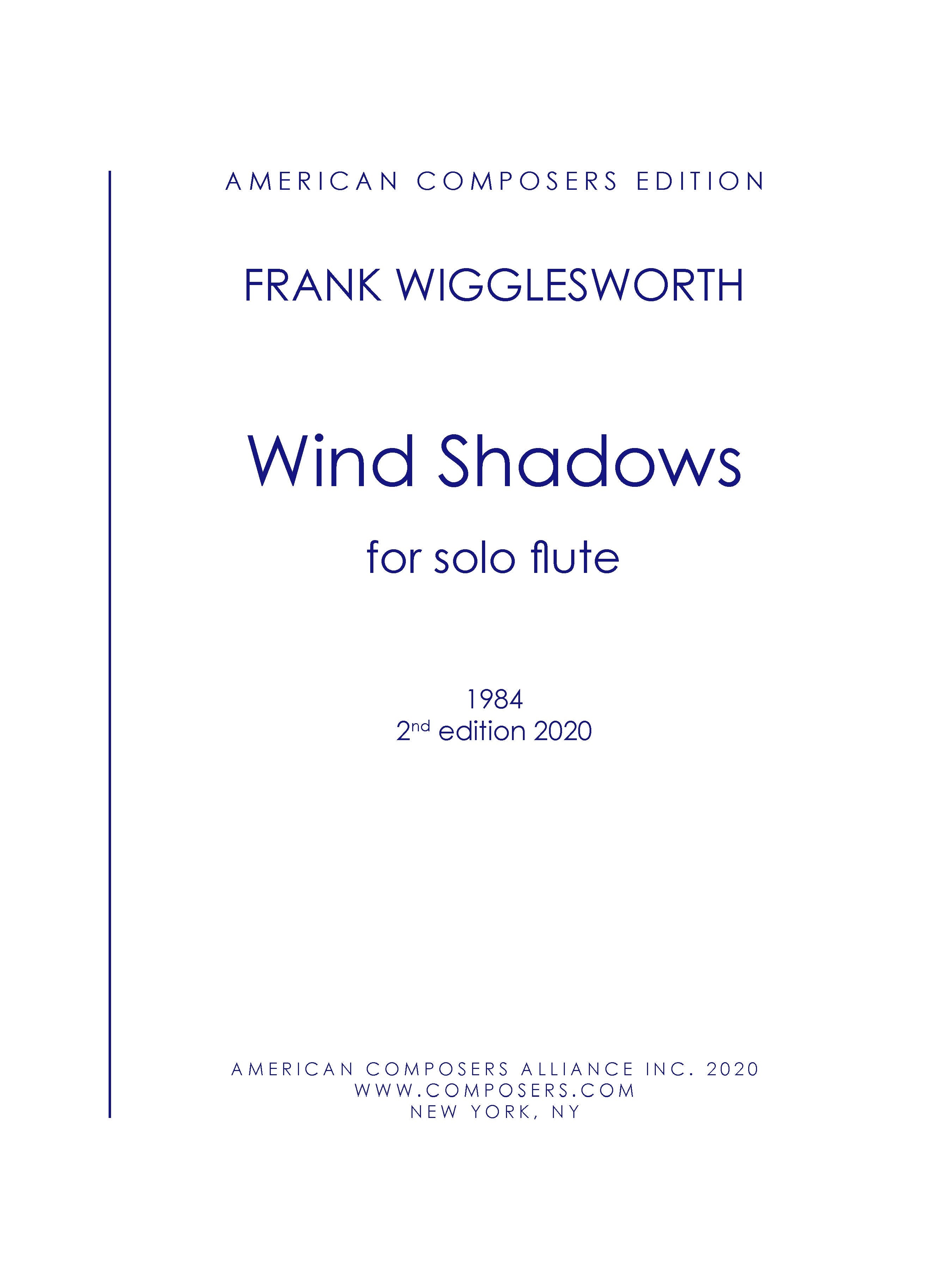 WIND SHADOWS – American Composers Alliance