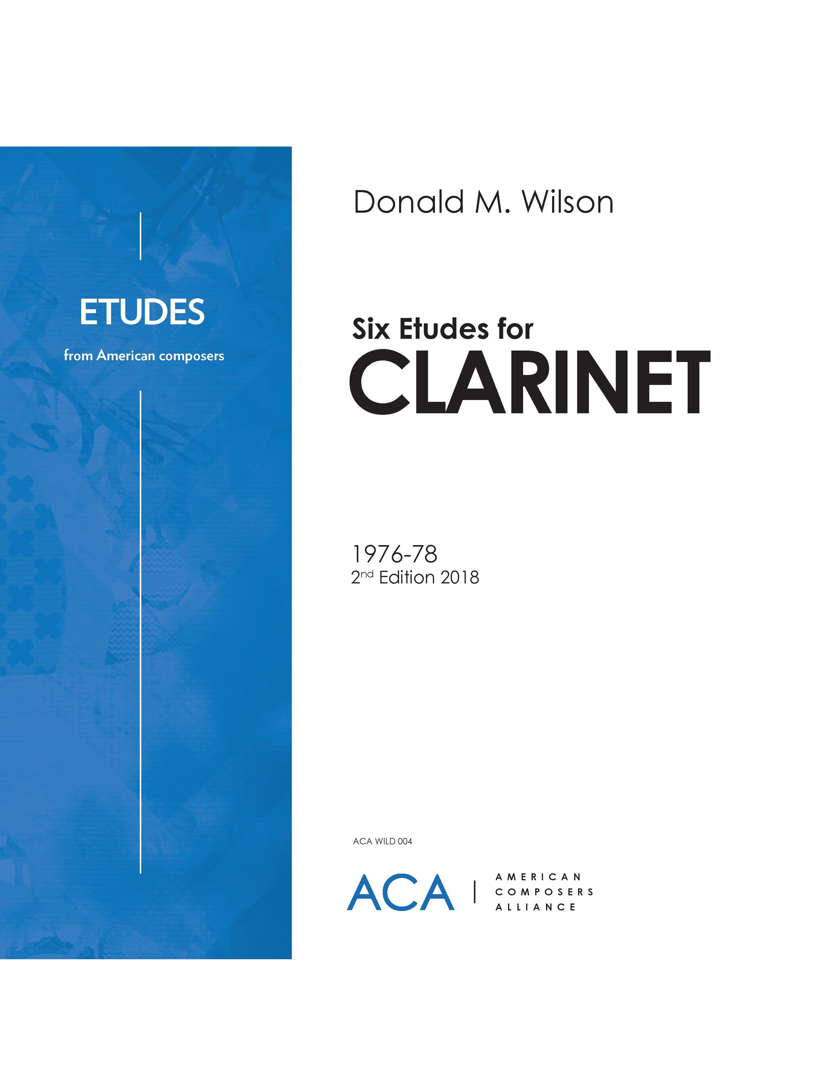 SIX ETUDES FOR CLARINET – American Composers Alliance