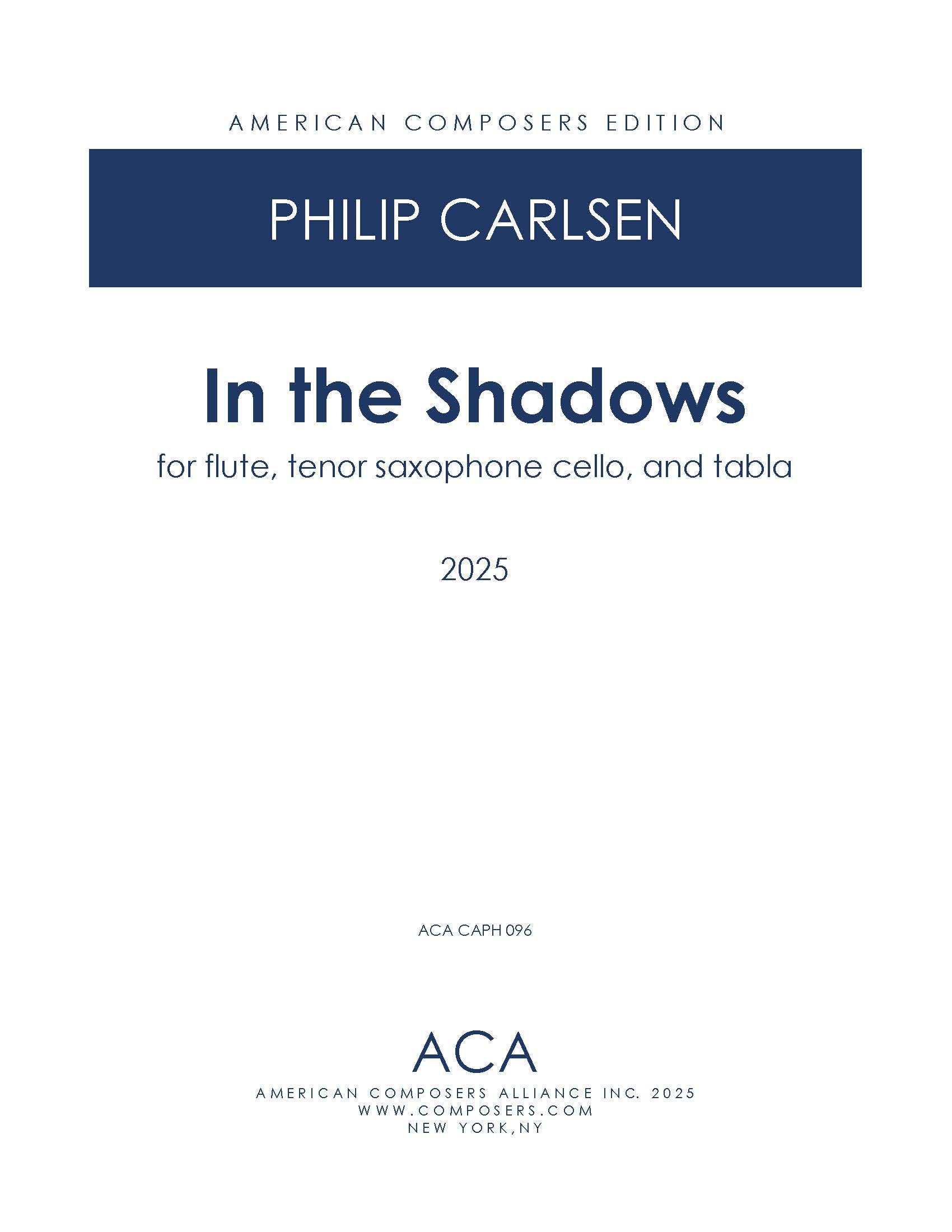 In the Shadows – American Composers Alliance