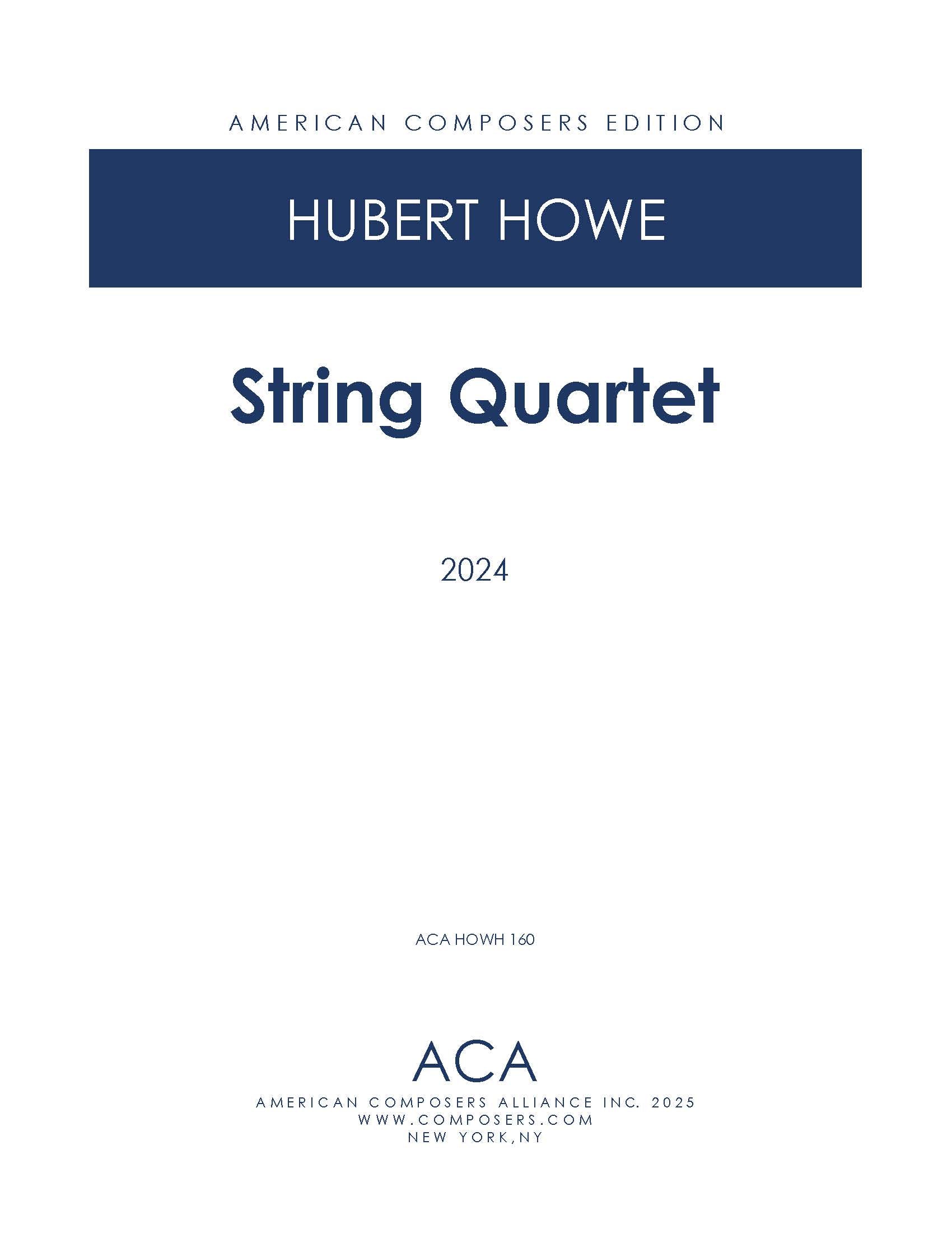 String Quartet – American Composers Alliance