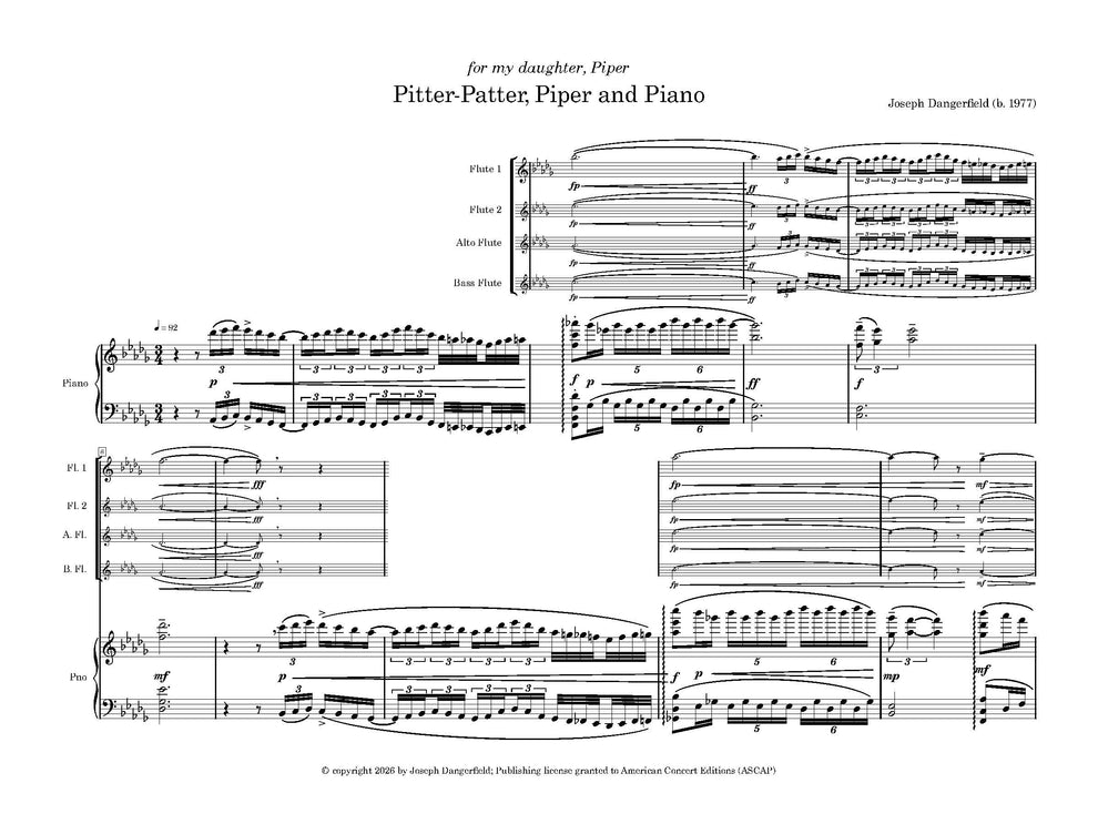 Pitter-Patter, Piper and Piano – American Composers Alliance