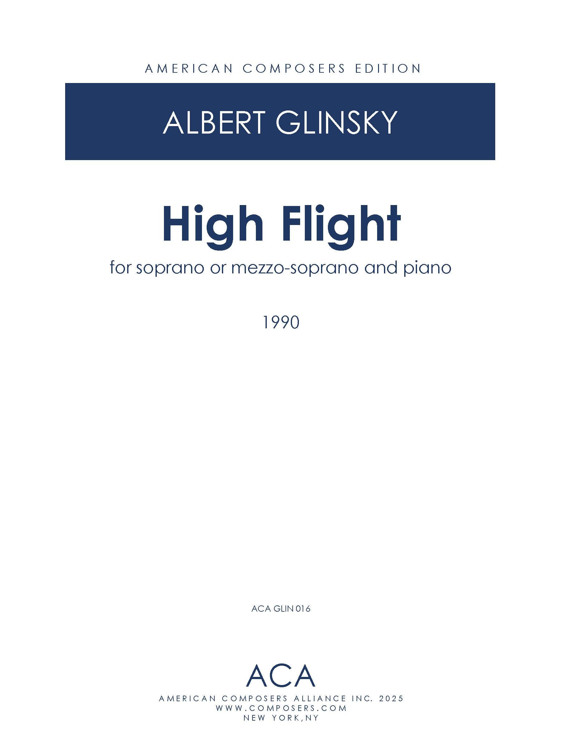 High Flight – American Composers Alliance