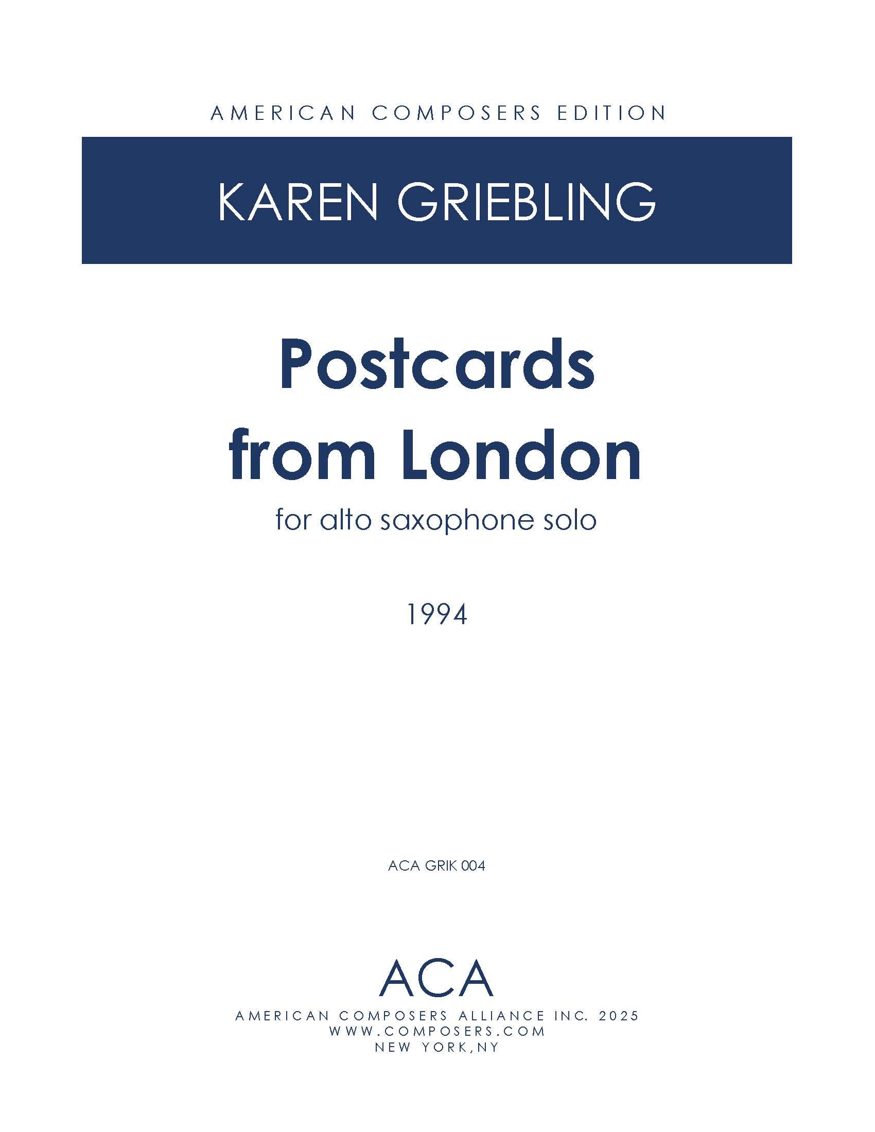 Postcards from London – American Composers Alliance