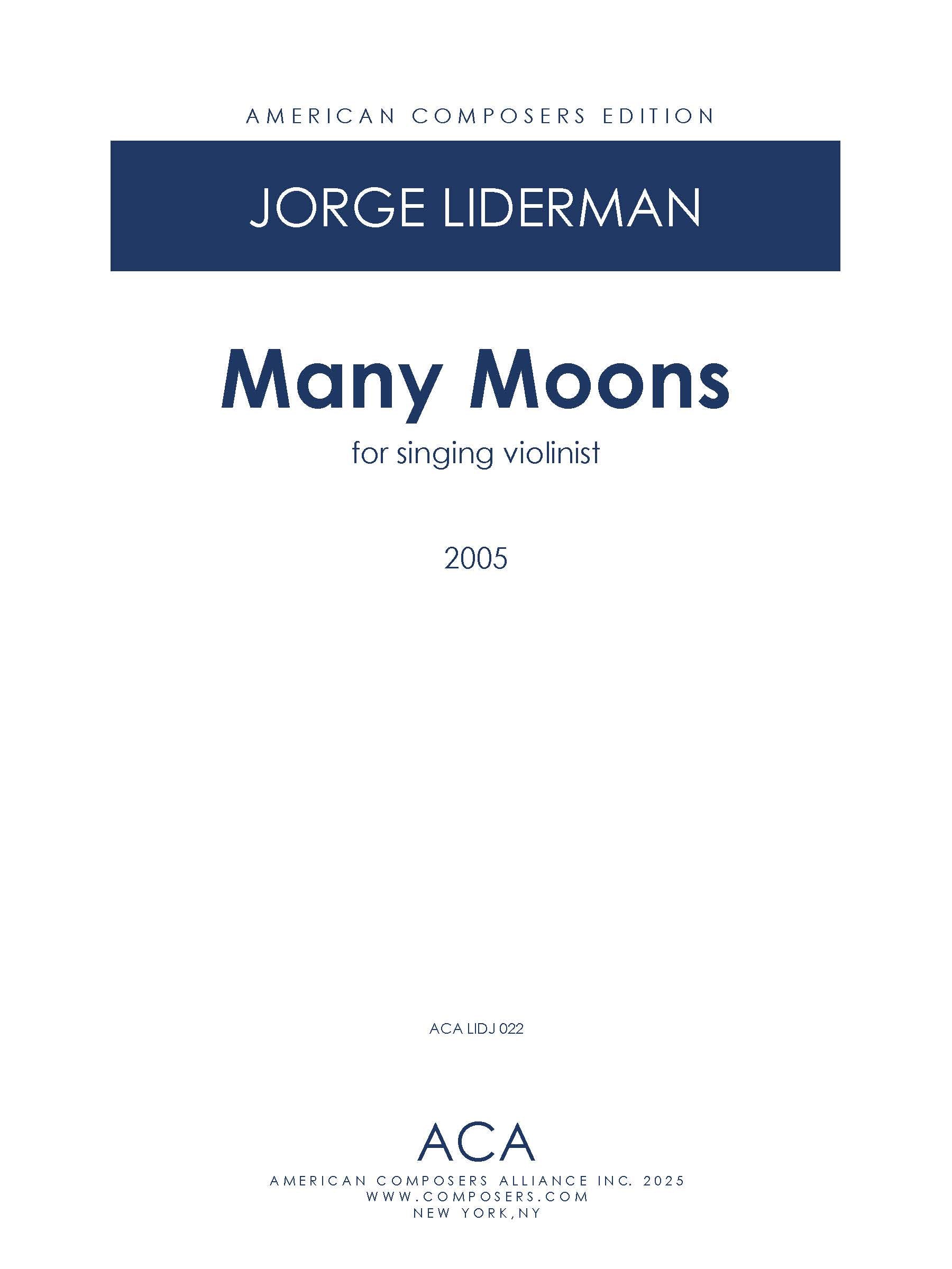 Many Moons – American Composers Alliance