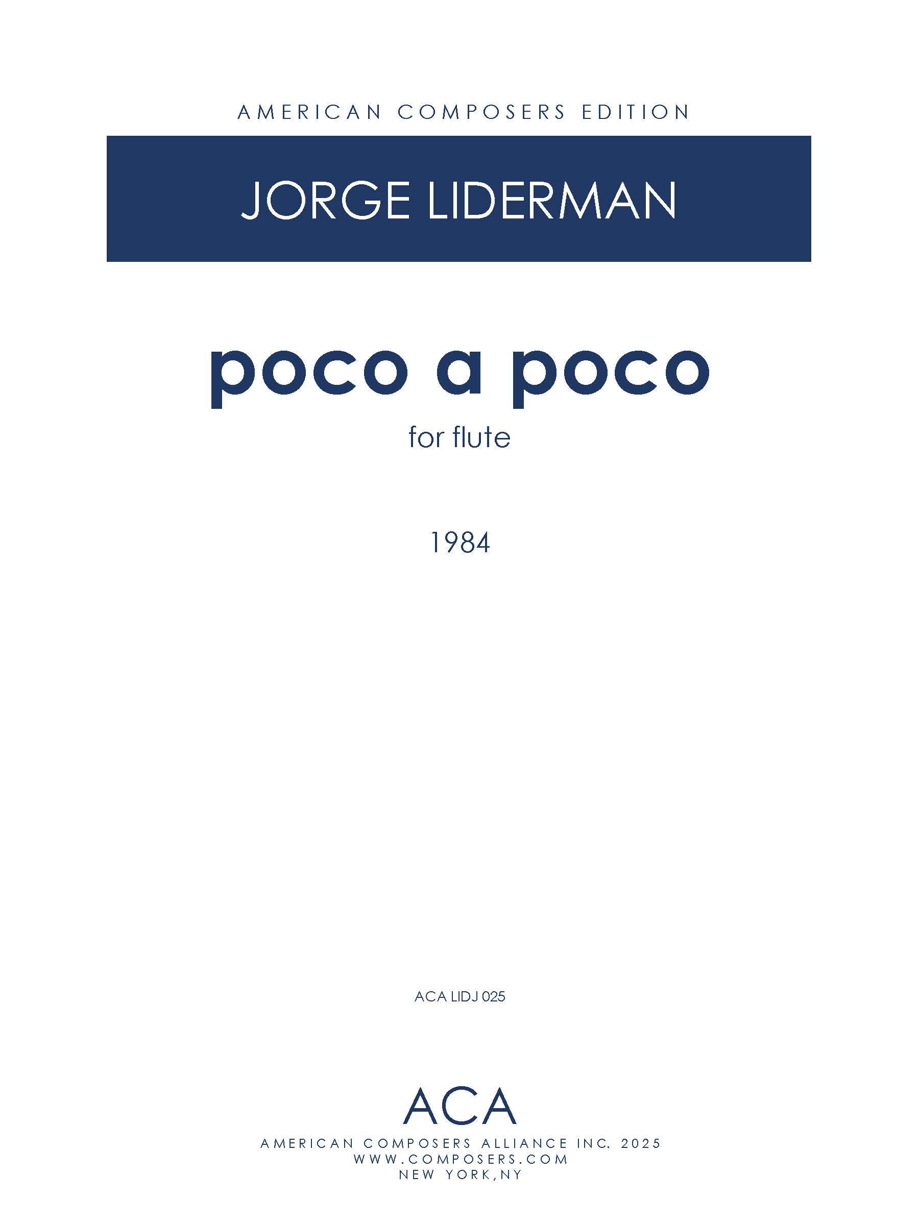 poco a poco – American Composers Alliance