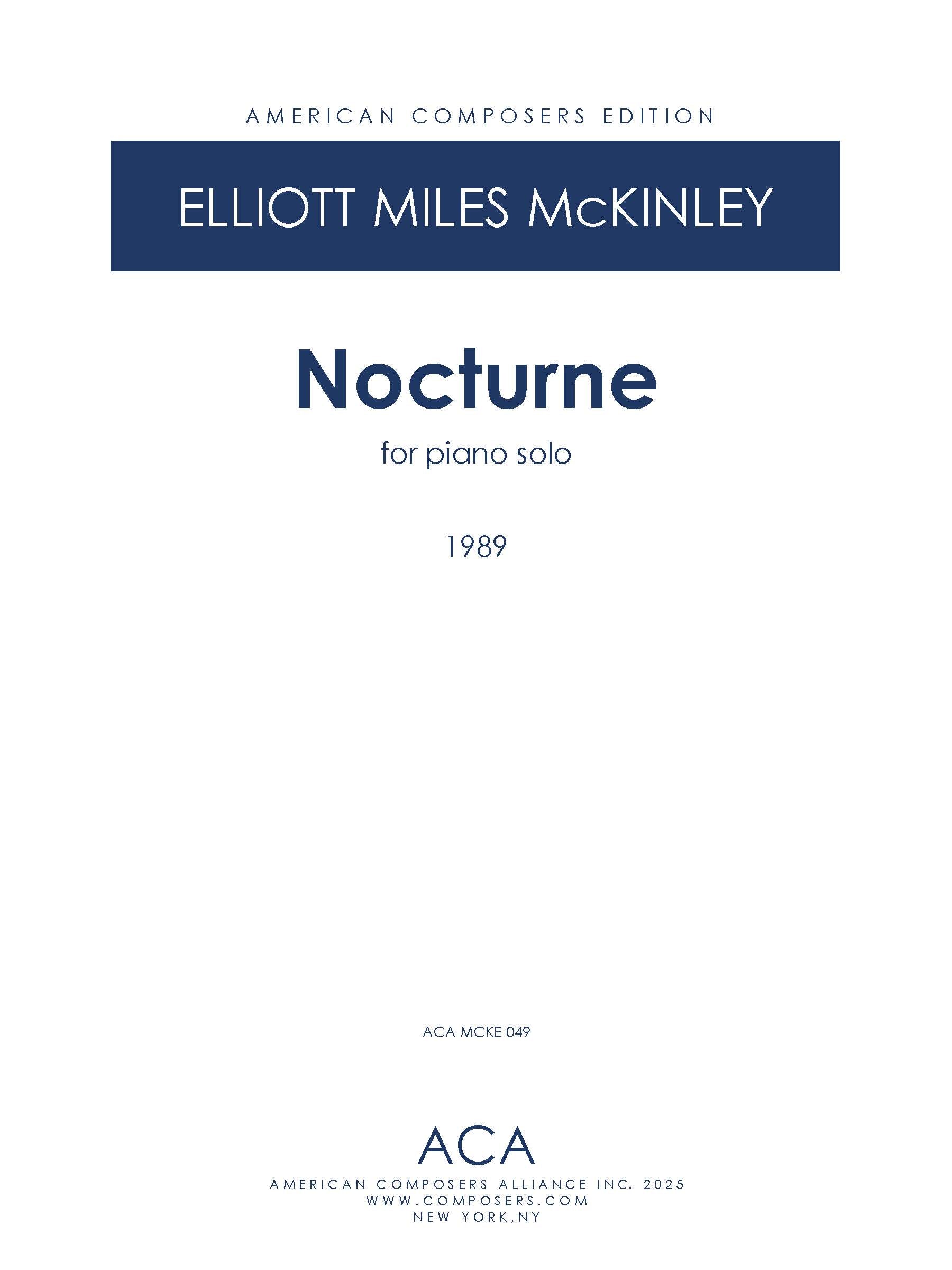 Nocturne – American Composers Alliance
