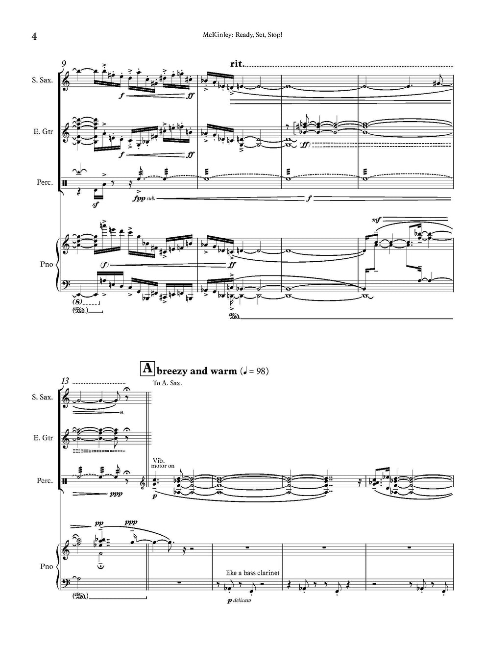 Ready, Set, Stop! – American Composers Alliance