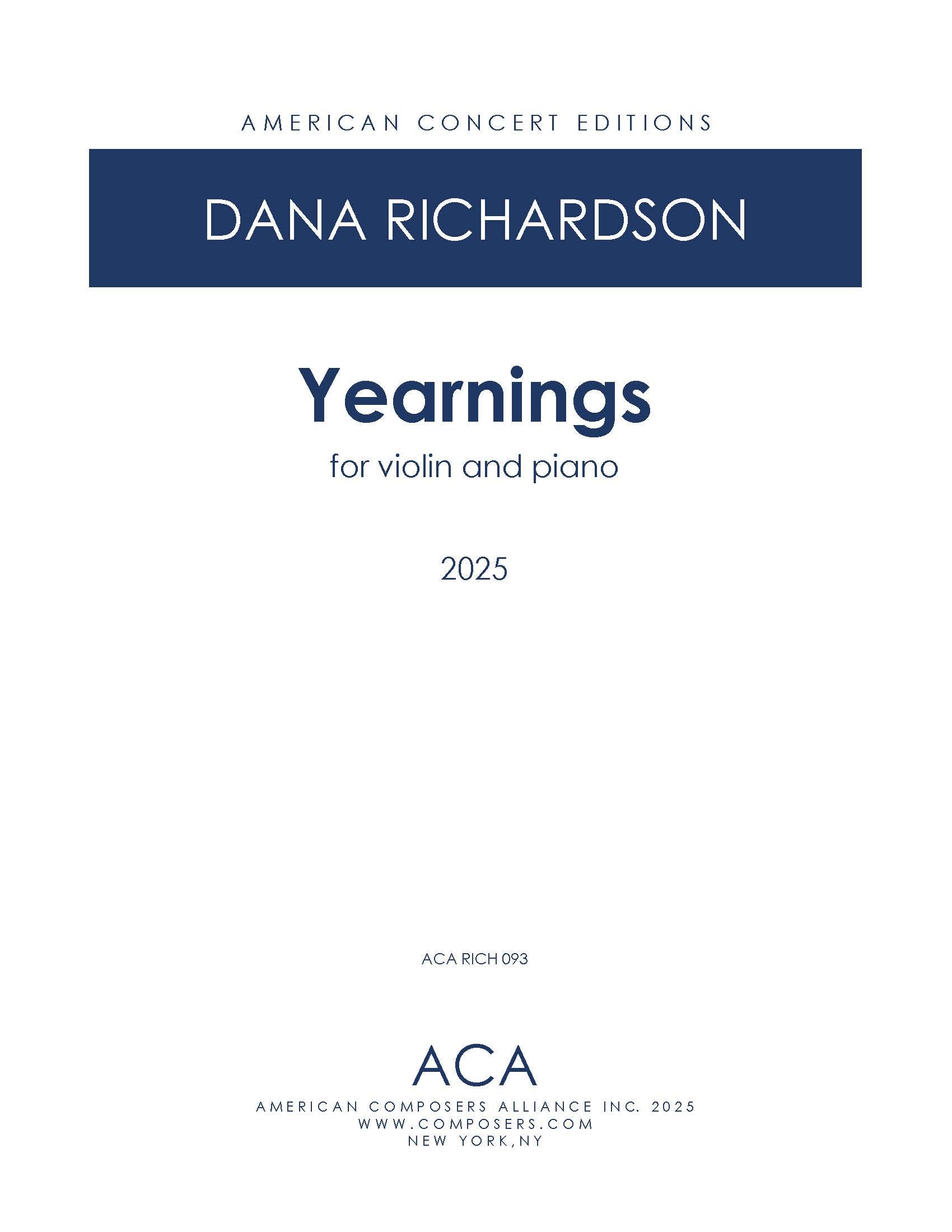 Yearnings – American Composers Alliance