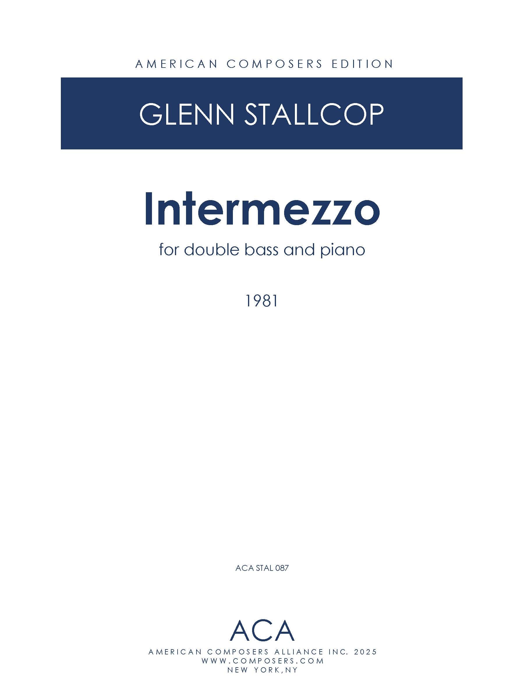 INTERMEZZO – American Composers Alliance