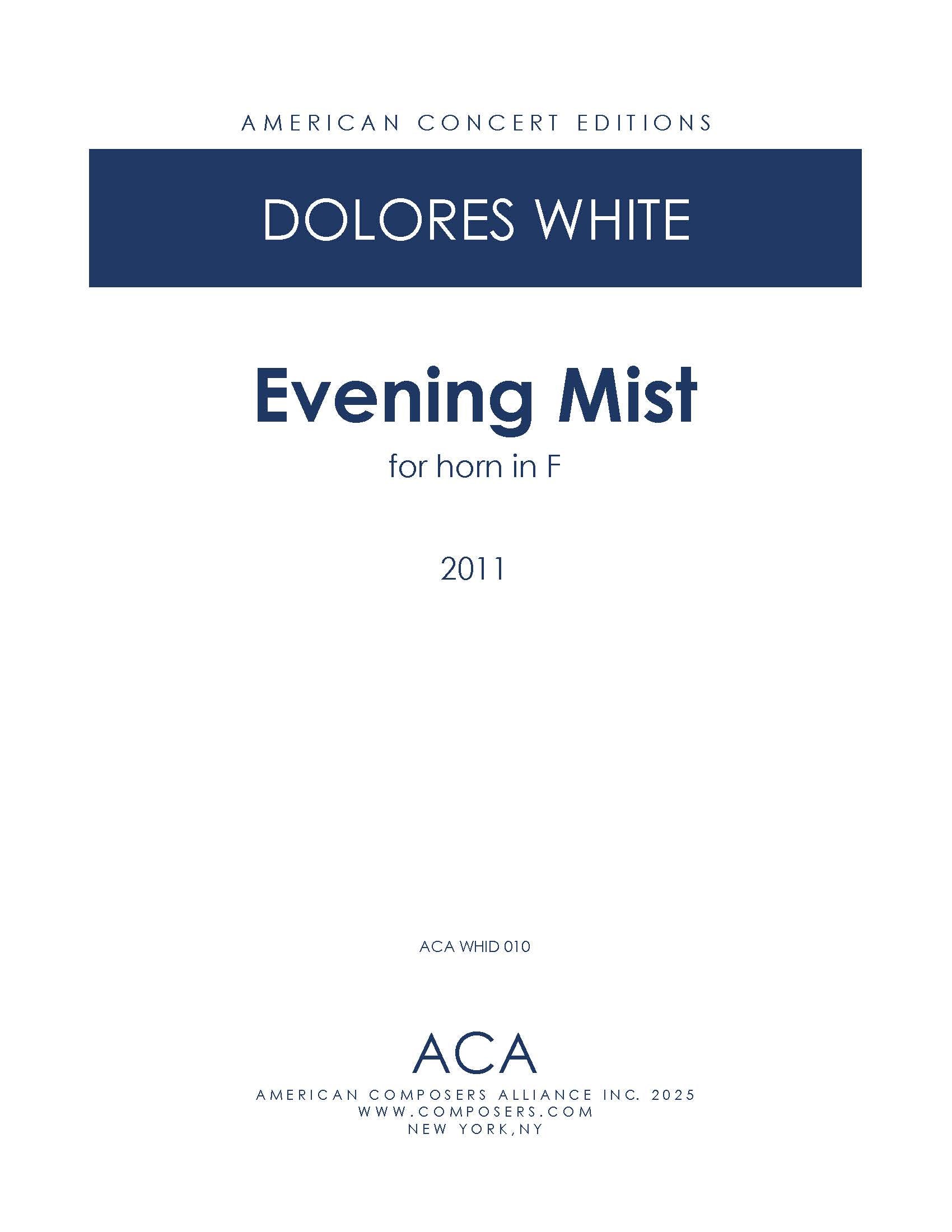 Evening Mist – American Composers Alliance