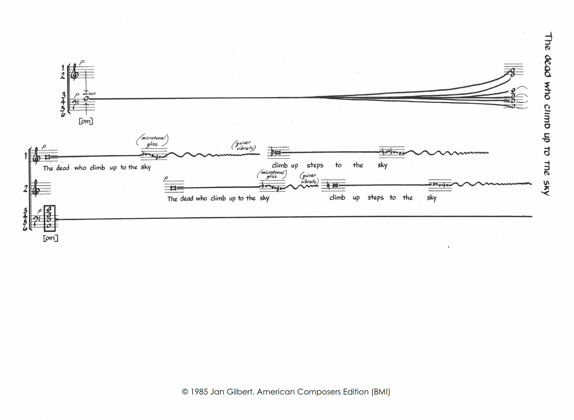 The Dead Who Climb up to the Sky – American Composers Alliance